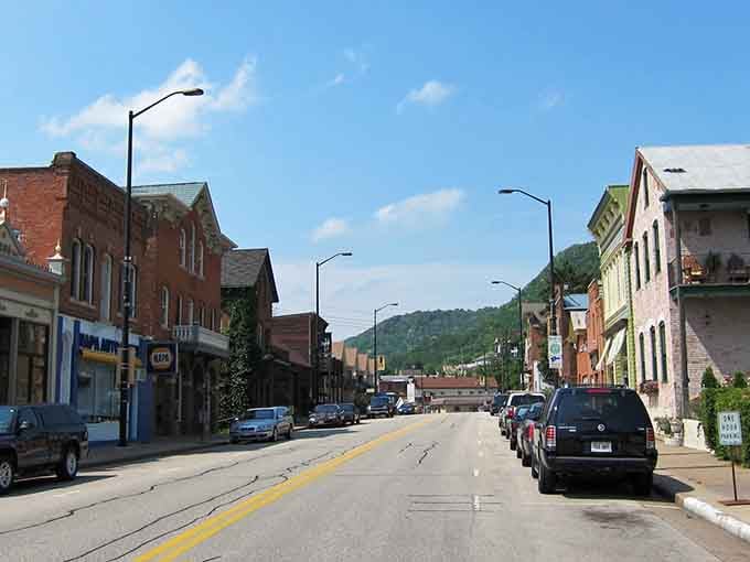 Main Street Alma stretches between bluffs and river, proving small-town charm isn't just a Hallmark movie invention.