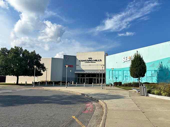 That beautiful blue sky above the entrance promises a perfect day for discovering deals you didn't know existed.