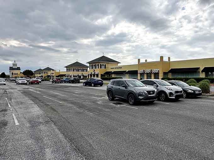 Plenty of parking means more energy for shopping and less time circling like a frustrated vulture.