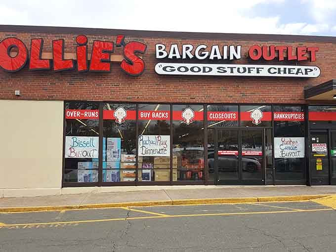 The windows practically shout bargains at you, which is refreshingly honest advertising in today's world.