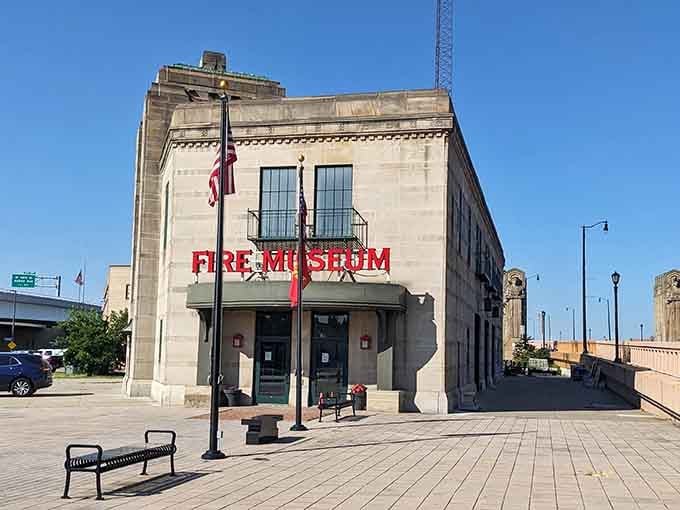 This stunning historic fire station stands proud, ready to ignite your passion for Cleveland's firefighting heritage and heroic past.