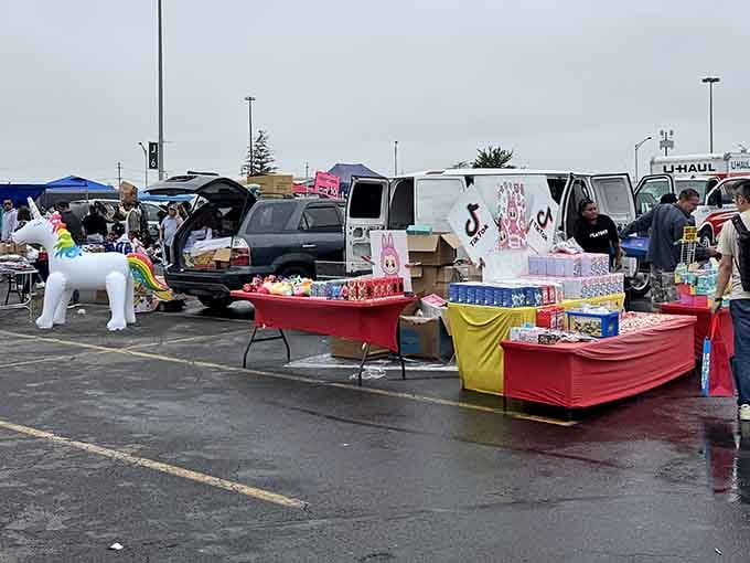 When your car trunk becomes a boutique, you know you're doing flea market shopping absolutely right.