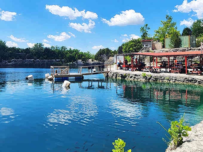 That stunning blue-green water isn't a filter trick, it's Kentucky limestone doing what it does best.