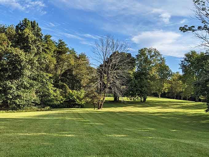 Rolling green lawns under blue skies prove that paradise doesn't require a plane ticket or passport.