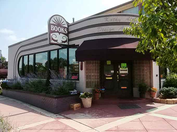 The vintage "BOOKS" sign stands proud like a beacon for bibliophiles navigating the Colorado Springs literary landscape.