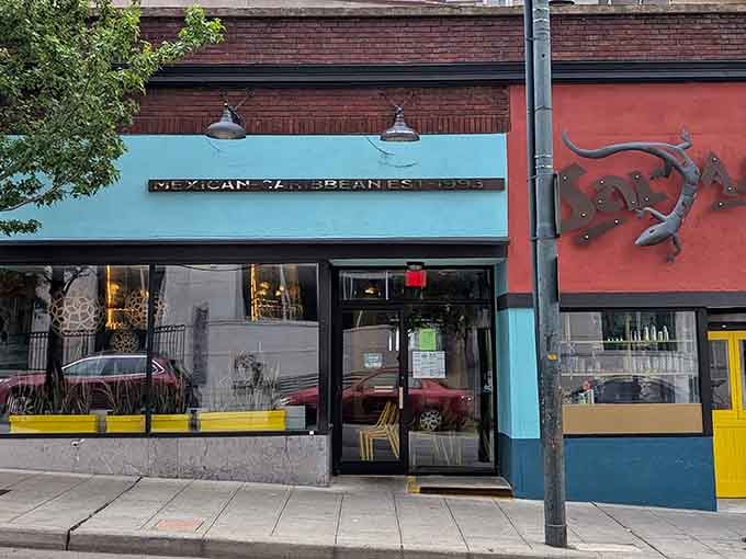 The colorful facade practically dares you to walk past without stopping for tacos and a margarita.