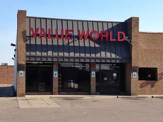 That bold red signage isn't just announcing a store, it's declaring war on overpriced retail everywhere.