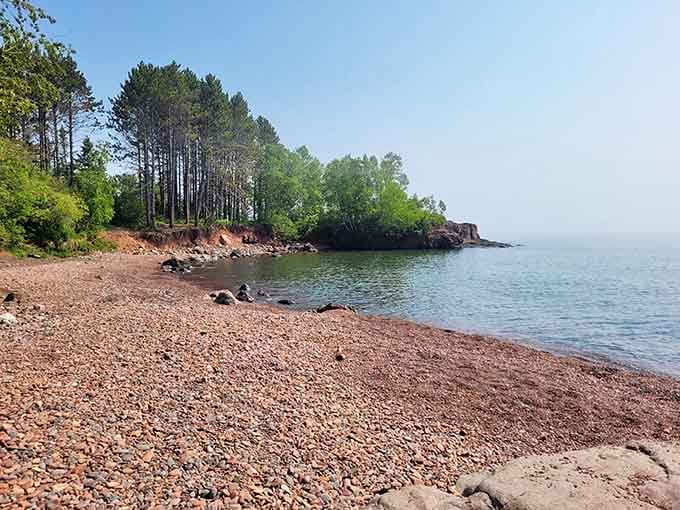 Pink pebbles stretching to the horizon prove Mother Nature has better interior design skills than most of us.