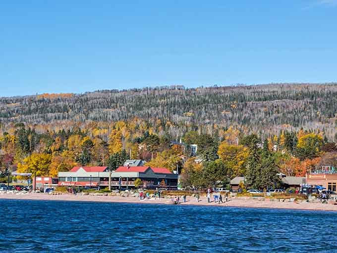 When fall colors meet Lake Superior's endless blue, you get a view that makes every screen saver jealous.