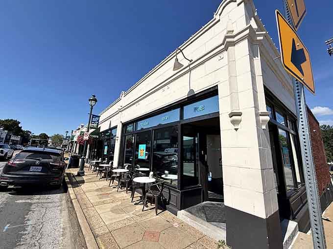 The storefront windows proudly display the menu items that have made this place a culinary destination worth the drive.