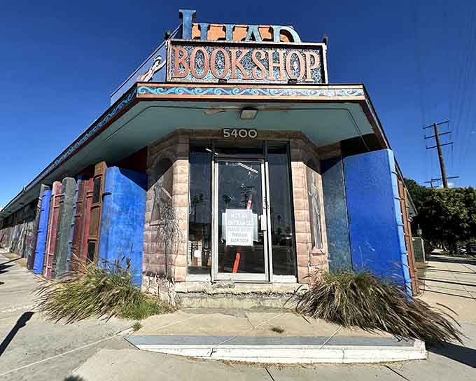 Those colorful book spines flanking the entrance are like a promise of the treasures waiting inside this beloved institution.