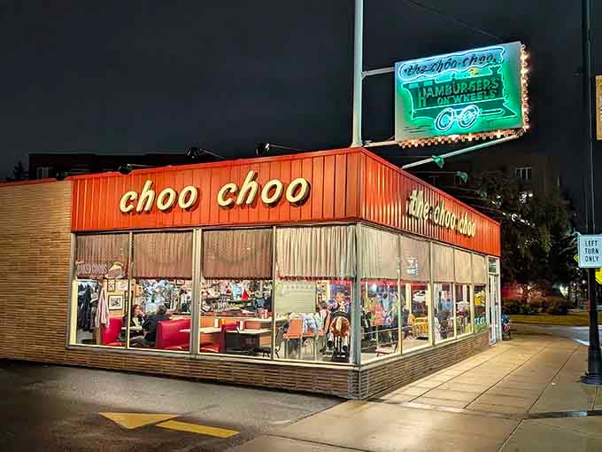 That vintage neon glow promises hamburgers on wheels, and somehow that's not even the wildest part of this story.