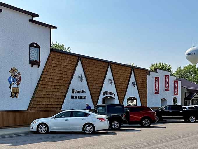 When the parking lot looks like this in a town of 1,000, you know something special's happening inside.