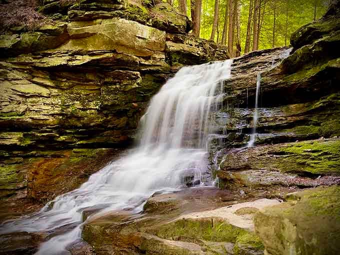 Nature's own theater, complete with moss-covered seats and a performance that's been running for millennia.