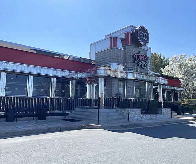 That gleaming chrome exterior isn't just for show; it's a beacon calling you to milkshake paradise in Ellicott City.