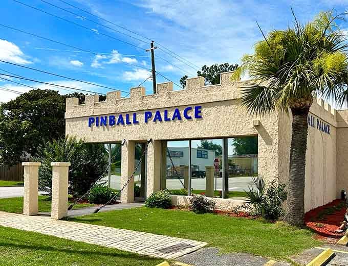 That castle-style entrance isn't guarding royalty, just 150+ ways to relive your glory days one quarter at a time.