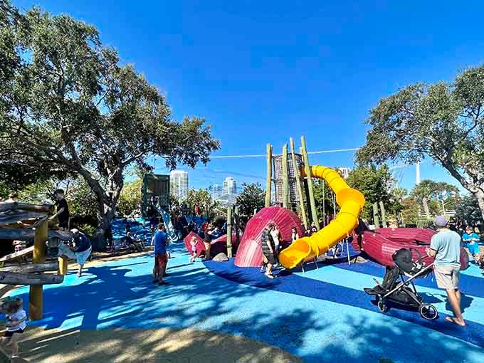 When the playground is this good, you'll need to physically drag your kids away at closing time.