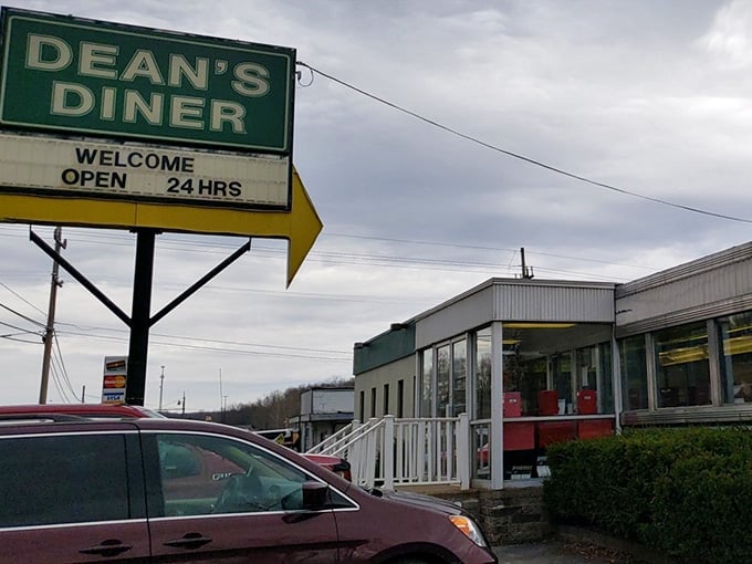 That vintage sign isn&rsquo;t just marking the diner, it&rsquo;s guiding you to breakfast heaven.