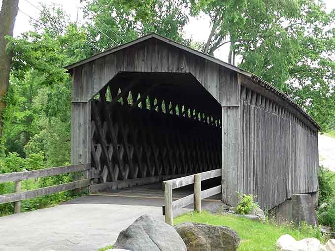 Wisconsin's oldest covered bridge stands proud since 1876, proving good craftsmanship never goes out of style.