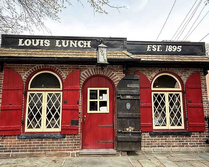 That brick facade and those red shutters have been welcoming burger pilgrims since before your grandparents' first date.