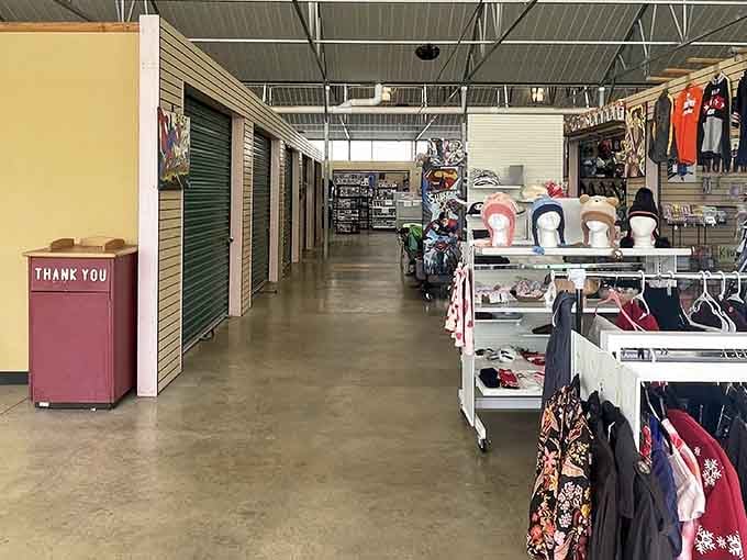 Wide aisles beckoning you forward into a treasure hunter's paradise where anything could be waiting around corners.