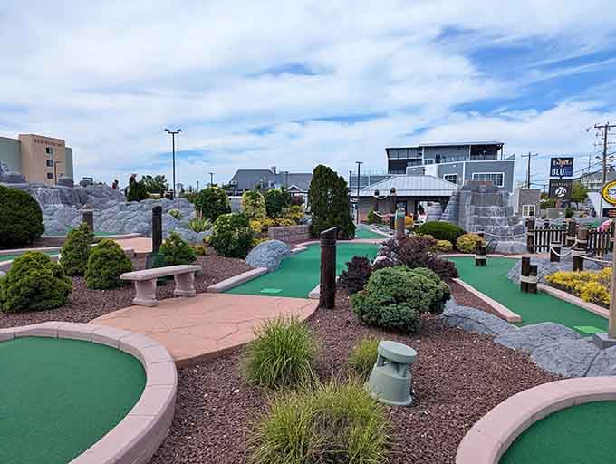 The landscaping here rivals some actual resorts, proving mini golf can be both challenging and genuinely beautiful to behold.