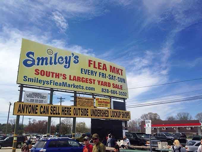 That cheerful yellow sign isn't lying when it promises the South's largest yard sale experience awaits you.