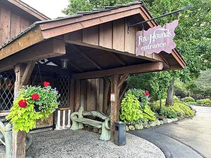 That moment when a restaurant's exterior looks like it was airlifted from the English countryside and landed in Wisconsin.