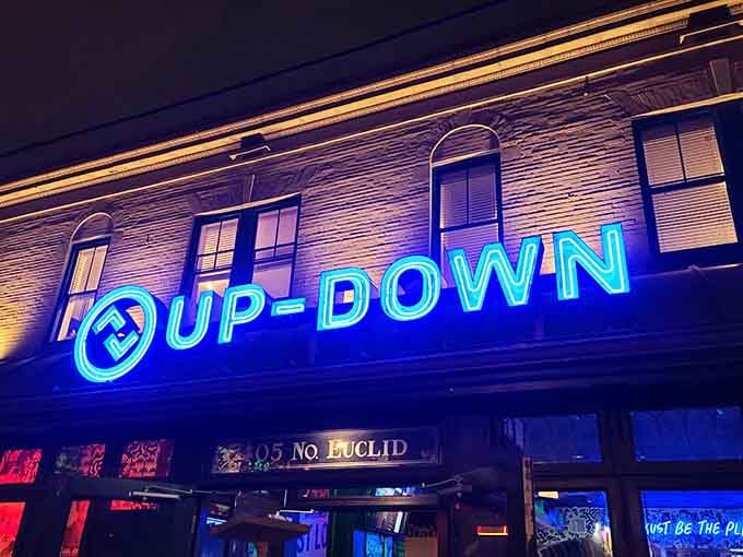 That bright blue logo beckons like a neon promise that your inner child is about to have the best day ever.
