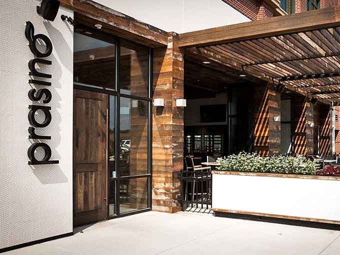 That reclaimed wood exterior isn't just for show, it's a preview of the thoughtful sustainability waiting inside.