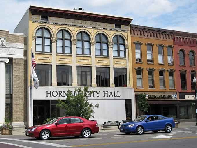 Hornell City Hall anchors a downtown where government buildings still serve actual people, not just bureaucracy.