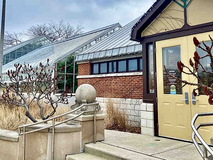 Your portal to paradise sits behind this unassuming entrance, ready to transport you from Illinois to the tropics.