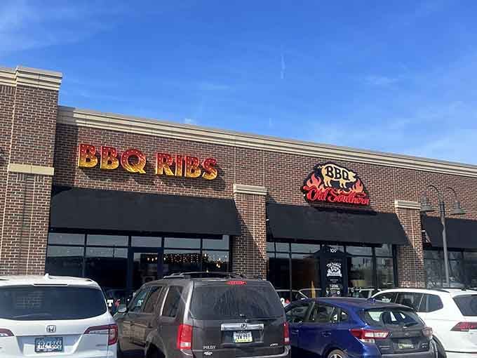 That glowing "BBQ RIBS" sign isn't just advertising, it's a legally binding promise of deliciousness ahead.