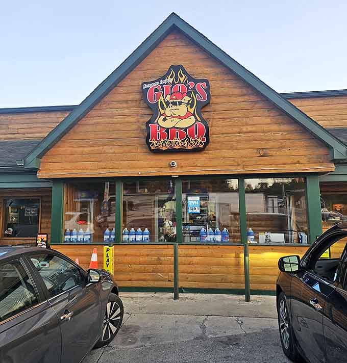 Wooden charm meets serious barbecue credentials at this roadside treasure that's fooling nobody with its modest exterior.