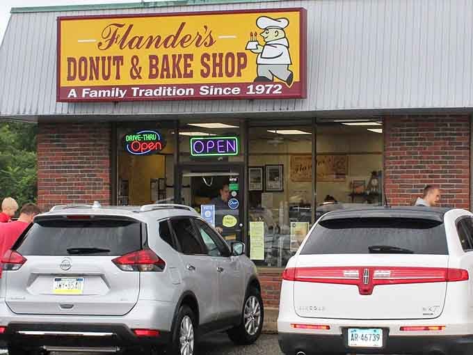 That cheerful baker mascot has been welcoming sugar pilgrims since the Nixon administration, and he's still smiling.
