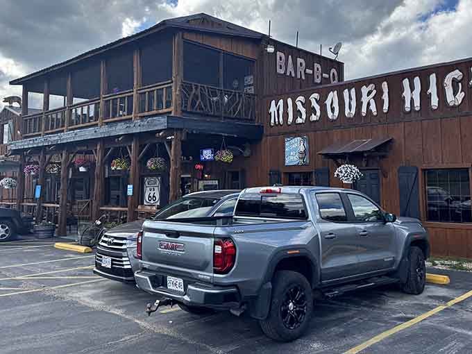 That two-story wooden facade isn't just for show&mdash;it's basically the barbecue equivalent of a superhero cape.