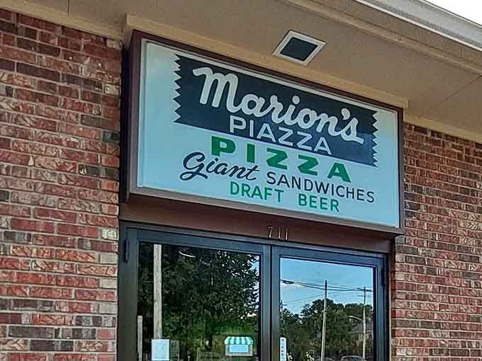 Some restaurants chase trends, but Marion's just keeps that sign shining and lets the pizza do the talking instead.