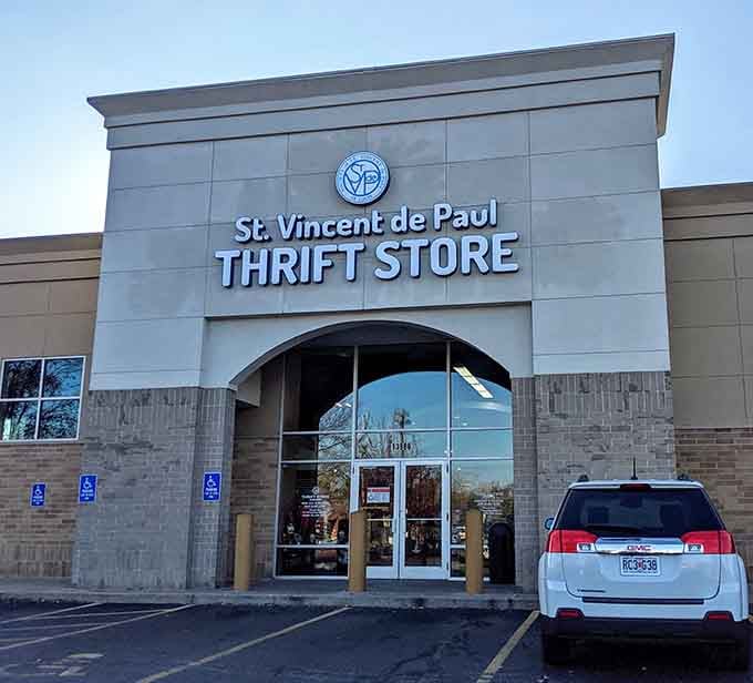 This isn't your grandmother's dusty thrift shop - the modern exterior practically screams "come find treasures inside!"