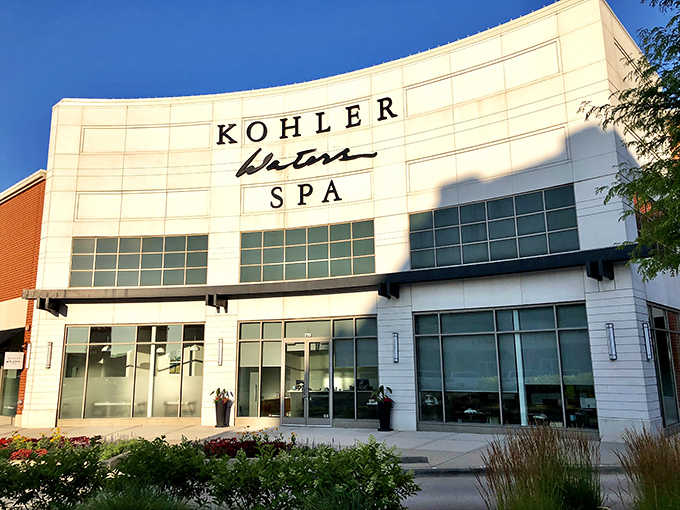 That elegant facade rising from suburban Illinois proves luxury doesn't need a passport to exist.