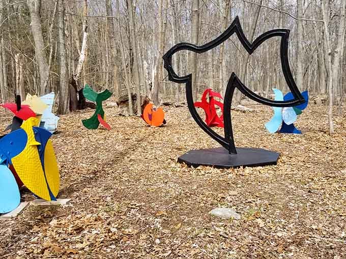 These steel sculptures stand proudly in Coventry's fields, making your garden gnomes look seriously underdressed.