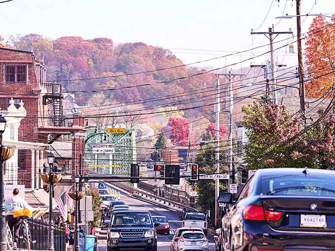 Fall colors frame New Hope's streets like nature's own welcome mat, inviting you to slow down and explore.