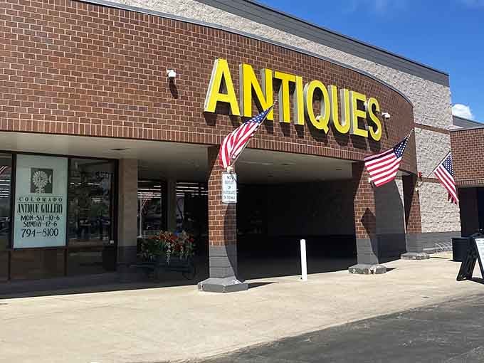 Those American flags out front are just the beginning of the patriotic memorabilia waiting inside for you.