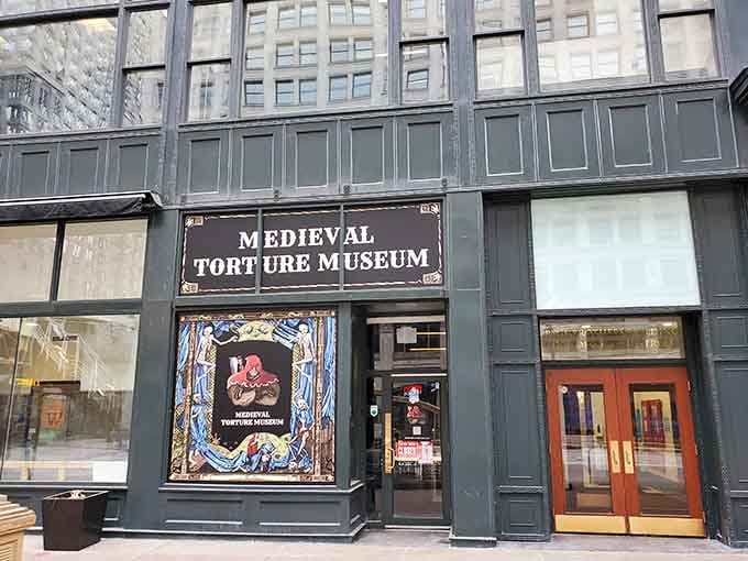 The storefront looks surprisingly unassuming for a place dedicated to humanity's darkest innovations in discomfort.