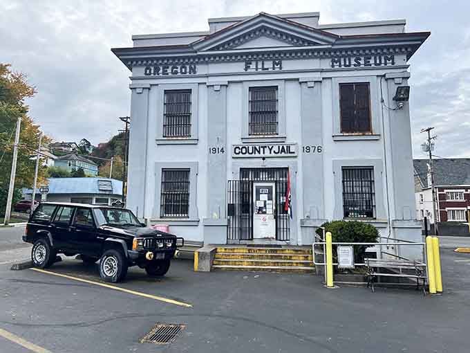 This stately building traded criminals for cinema lovers, and honestly, it's a much better gig for everyone involved.