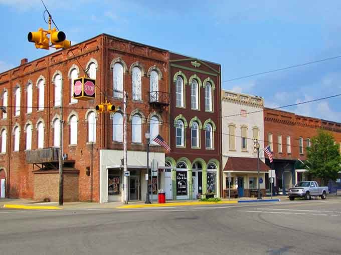 Those arched windows and brick facades tell stories from when craftsmanship actually meant something beyond a marketing buzzword.