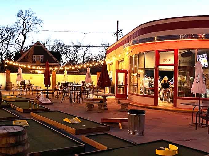 That vintage gas station architecture hits different when it's been transformed into Colorado's coolest entertainment destination.