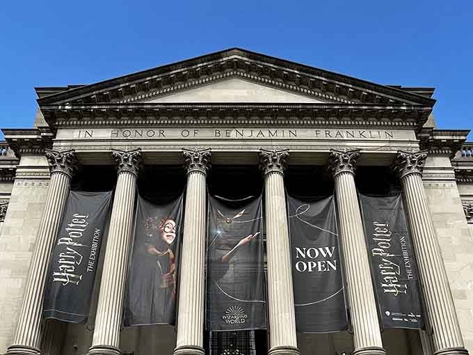 That neoclassical facade isn't just for show—it's basically announcing that serious fun is about to happen inside.
