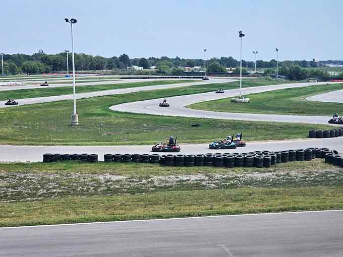 The sprawling track stretches out like a racing paradise, where speed dreams become reality on Texas soil.