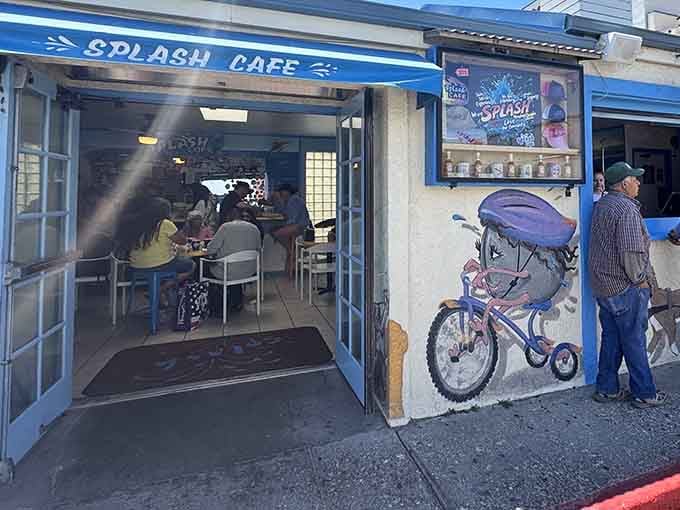The open doors welcome everyone from sandy beachgoers to chowder pilgrims who've driven hours for this moment.