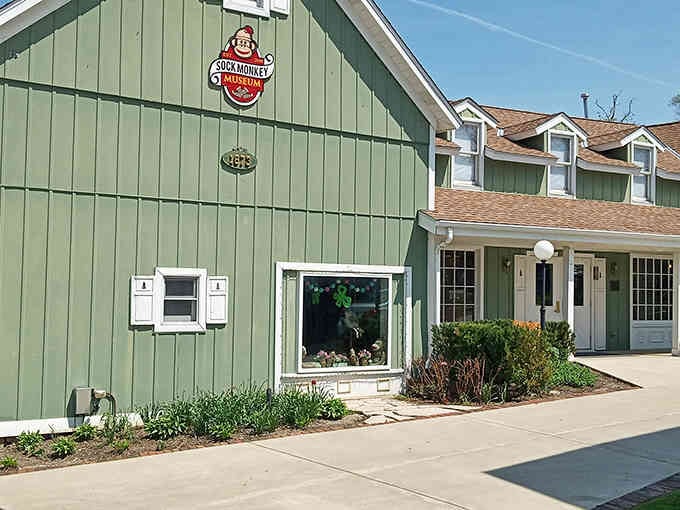 Behind that charming green exterior waits over 2,000 grinning companions, proving Long Grove's quirkiest treasure hides in plain sight.